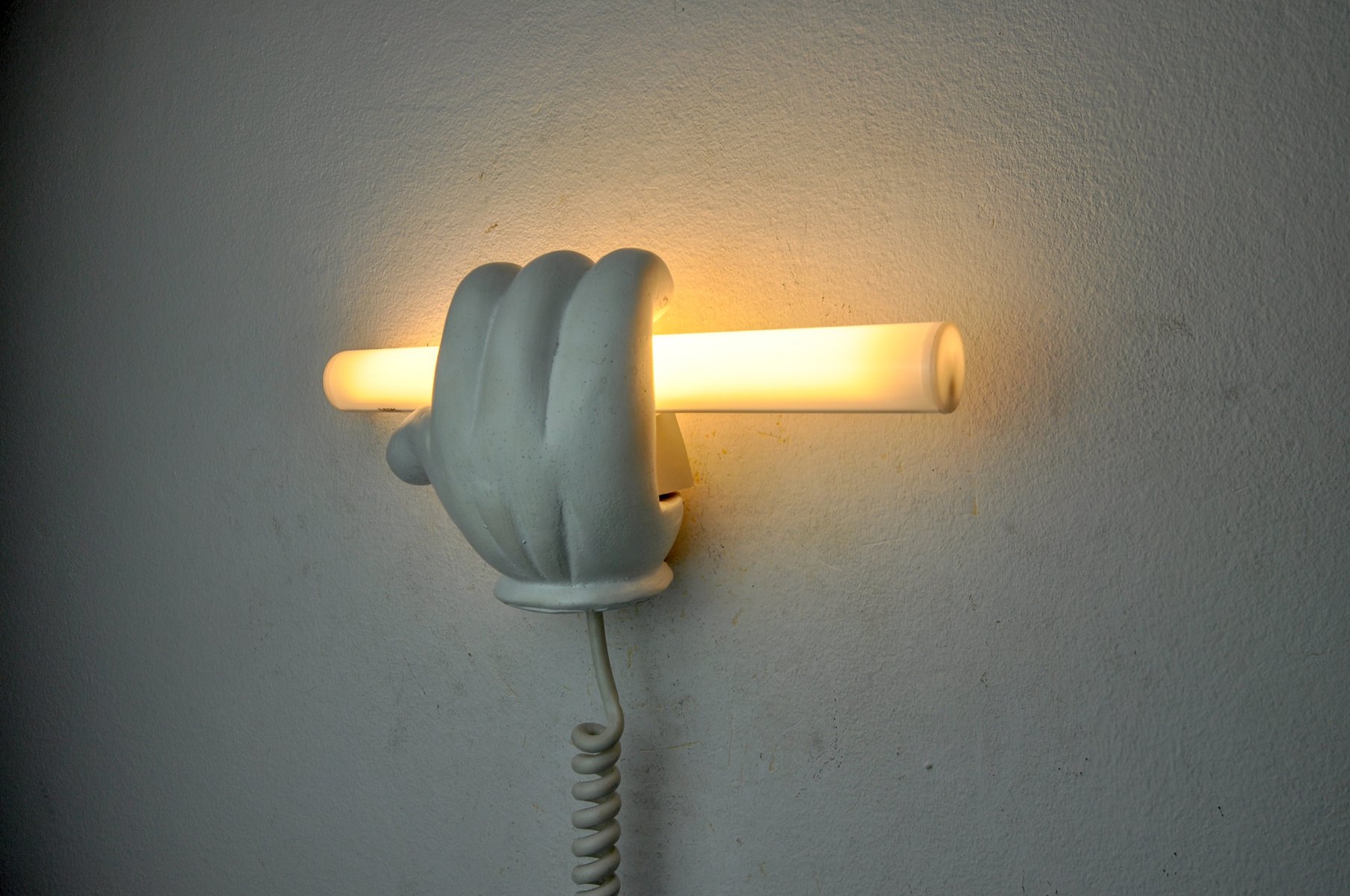Handheld Mickey Mouse Plaster Wall Lamp, France, 1970s for sale at Pamono