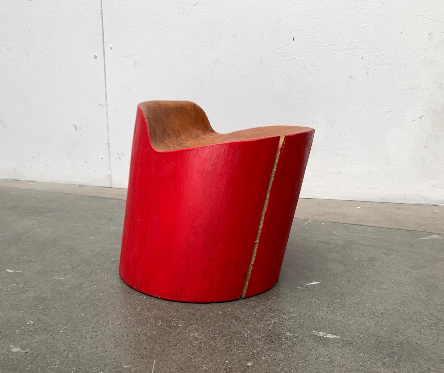 German Wood Stool from Hirnholz Design for sale at Pamono