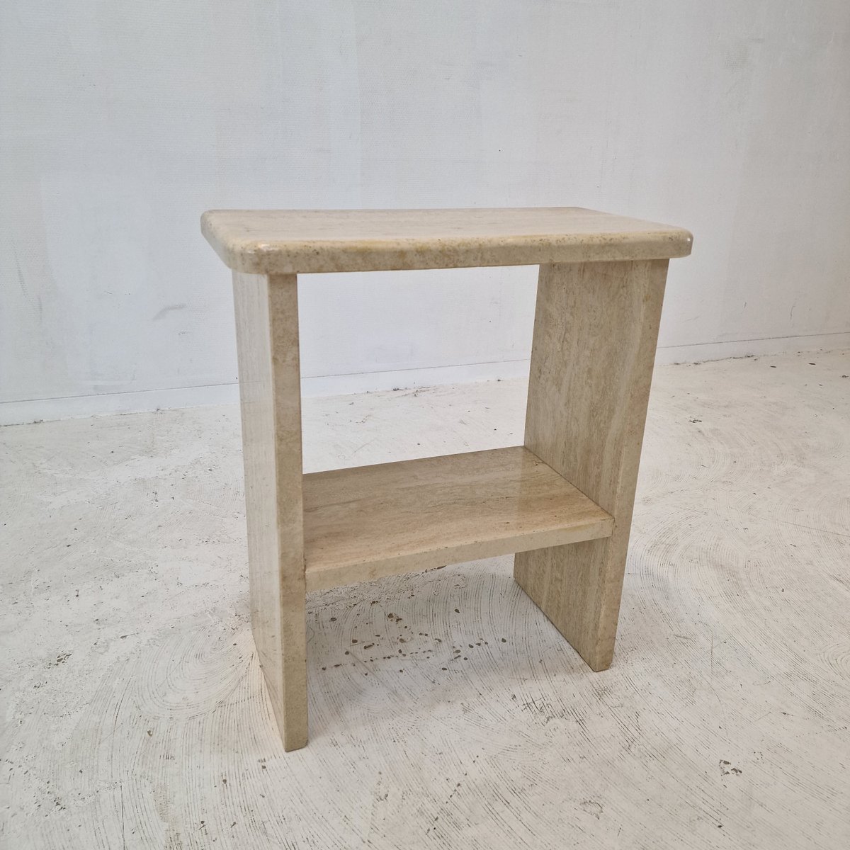 Italian Side Table or Small Credenza in Travertine, 1980s for sale at ...