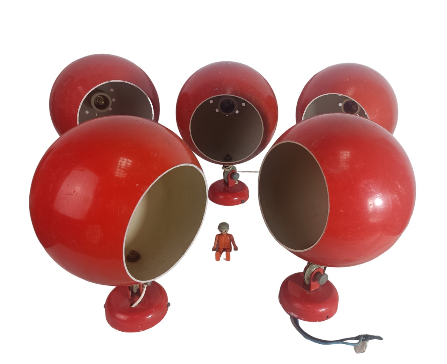 Eyeball Wall Lights, 1960s, Set of 5 for sale at Pamono