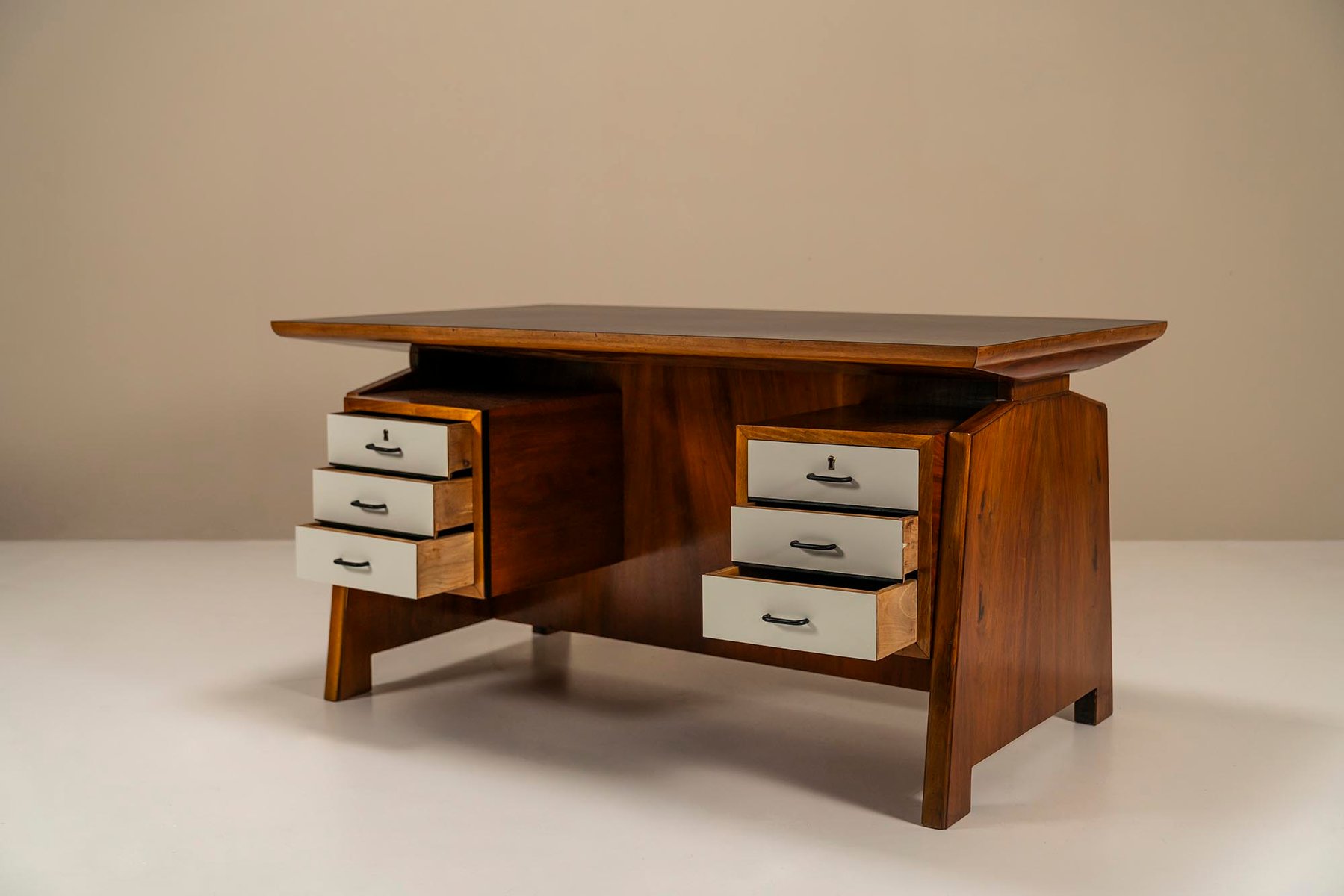 Architectural Desk in Walnut by Carlo De Carli, Italy, 1950s for sale ...