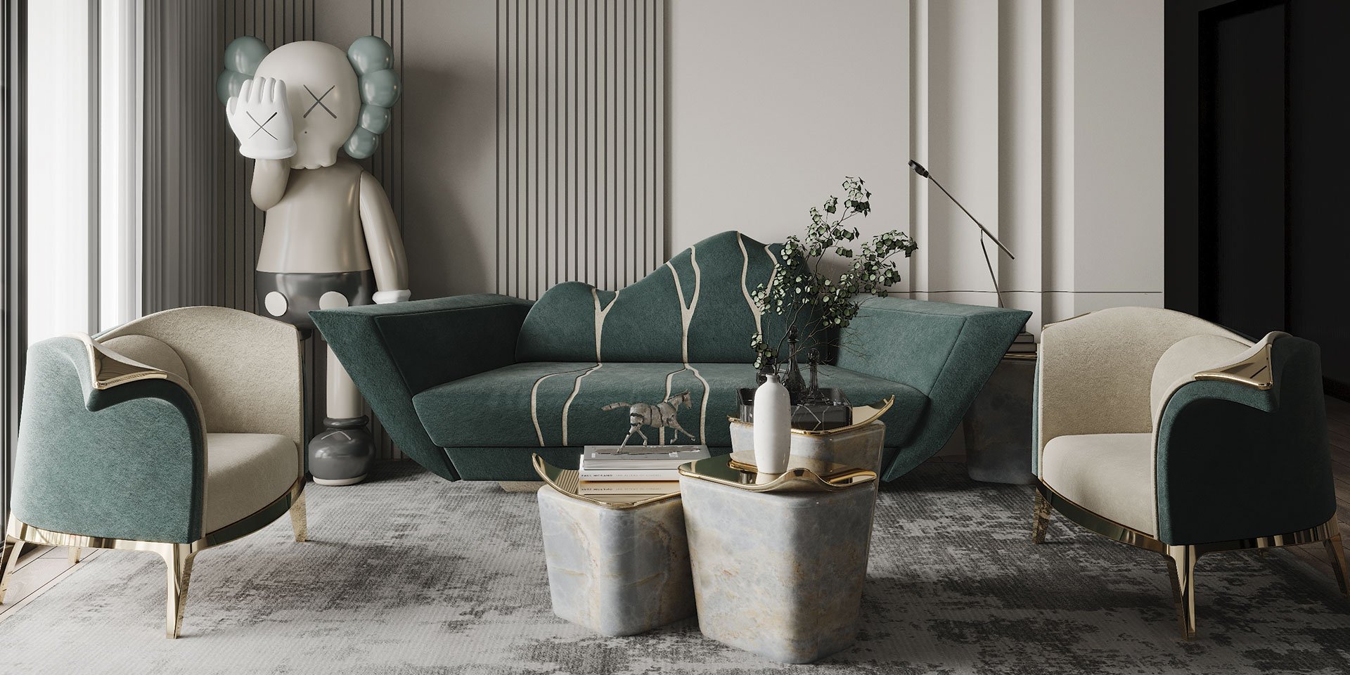 Divano Kintsukuroi di Alma De Luce in vendita su Pamono