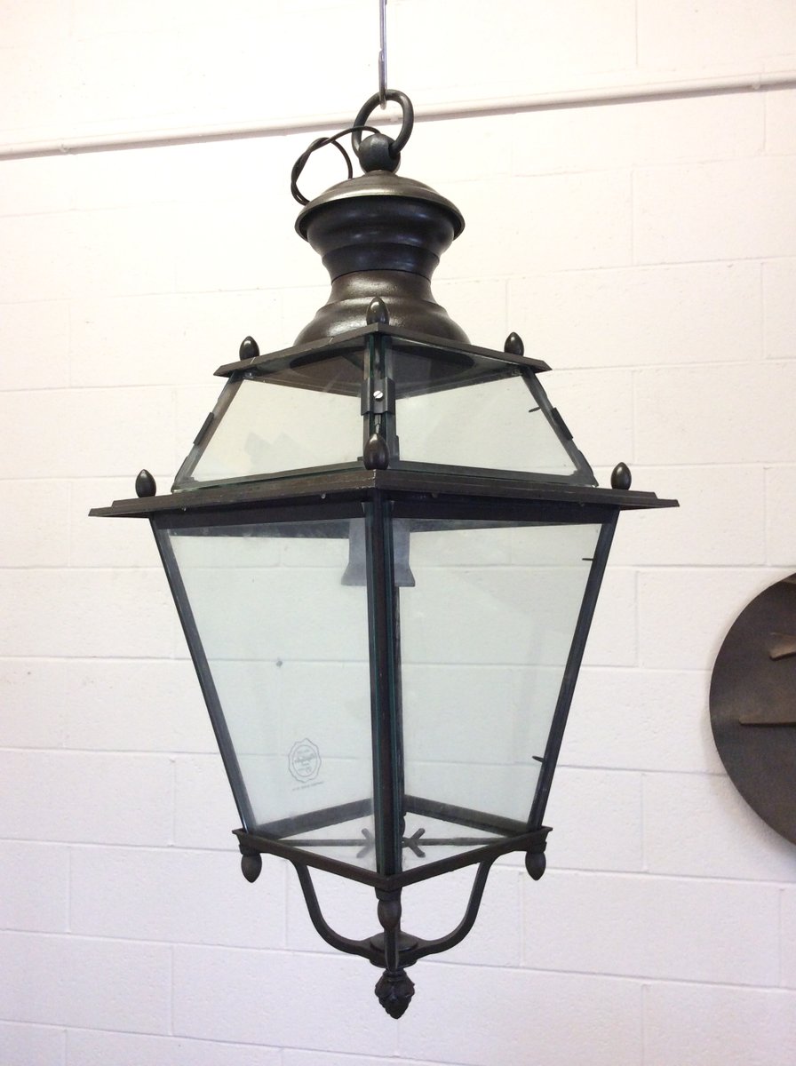 Italian Bronze Lantern from Tagliafico, 1940s for sale at Pamono
