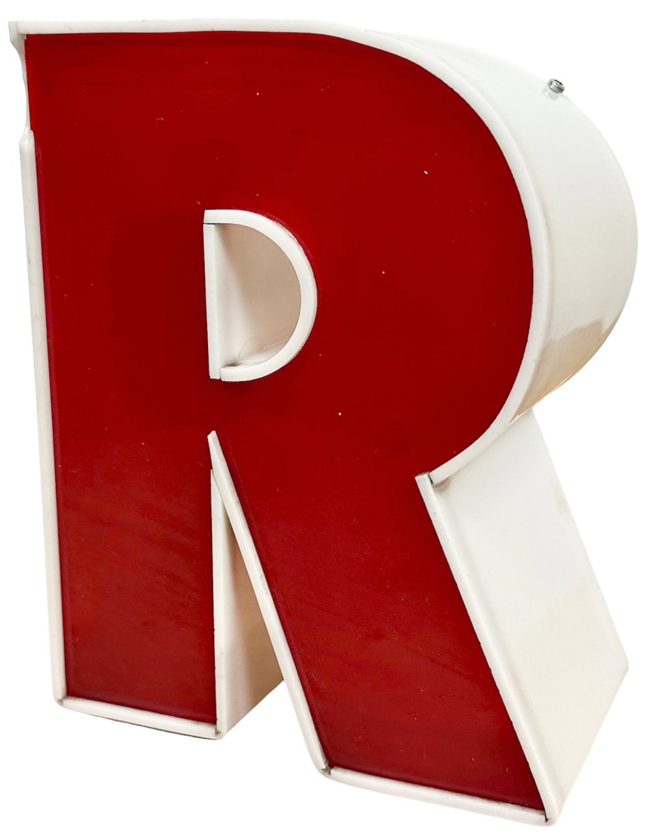 Vintage Red Facade Letter R, 1970s for sale at Pamono