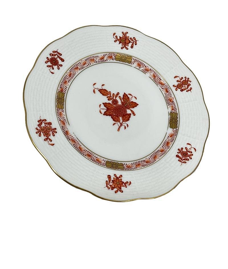 Small Porcelain Chinese Bouquet Plates in Rust Color, 1960s, Set of 6 ...
