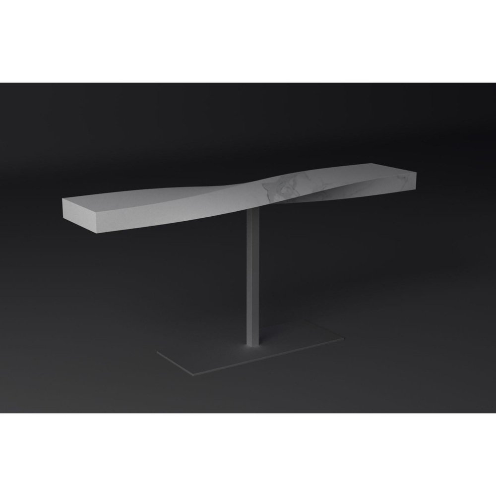 Soul Console Table in White Marble by Veronica Mar for sale at Pamono
