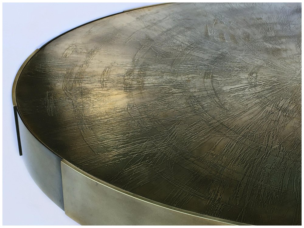 Phaux Brass Coffee Table by Stefan Leo for sale at Pamono