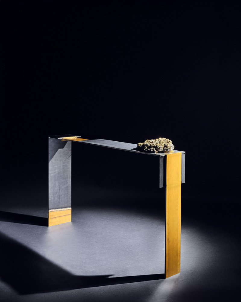 Pyrite Console Table 1 by Brajak Vitberg for sale at Pamono