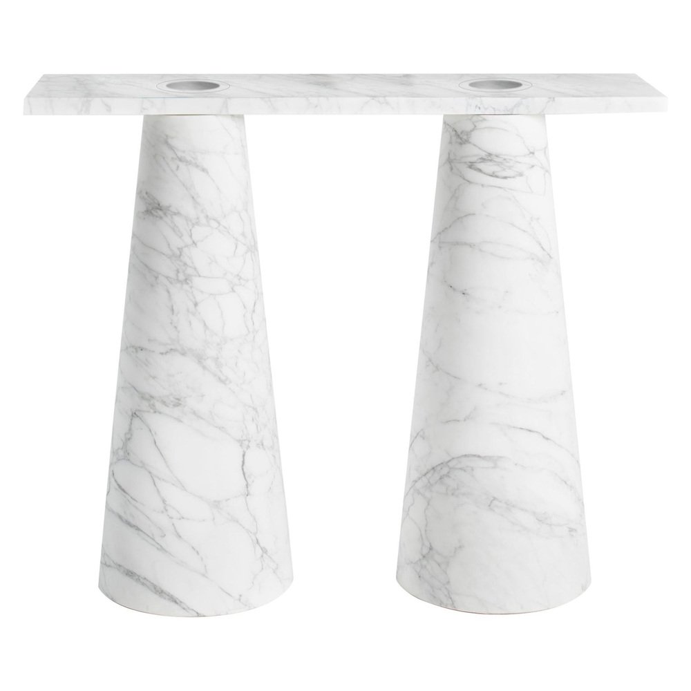 Marble Inside Out Console Table by Karen Chekerdjian for sale at Pamono