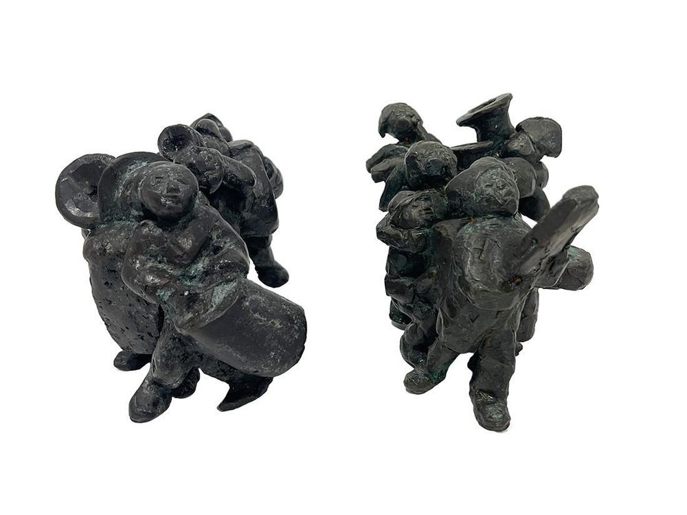 Musician Figurines by Jan van Halderen, the Netherlands, 1980s, Set of 2 for sale at Pamono