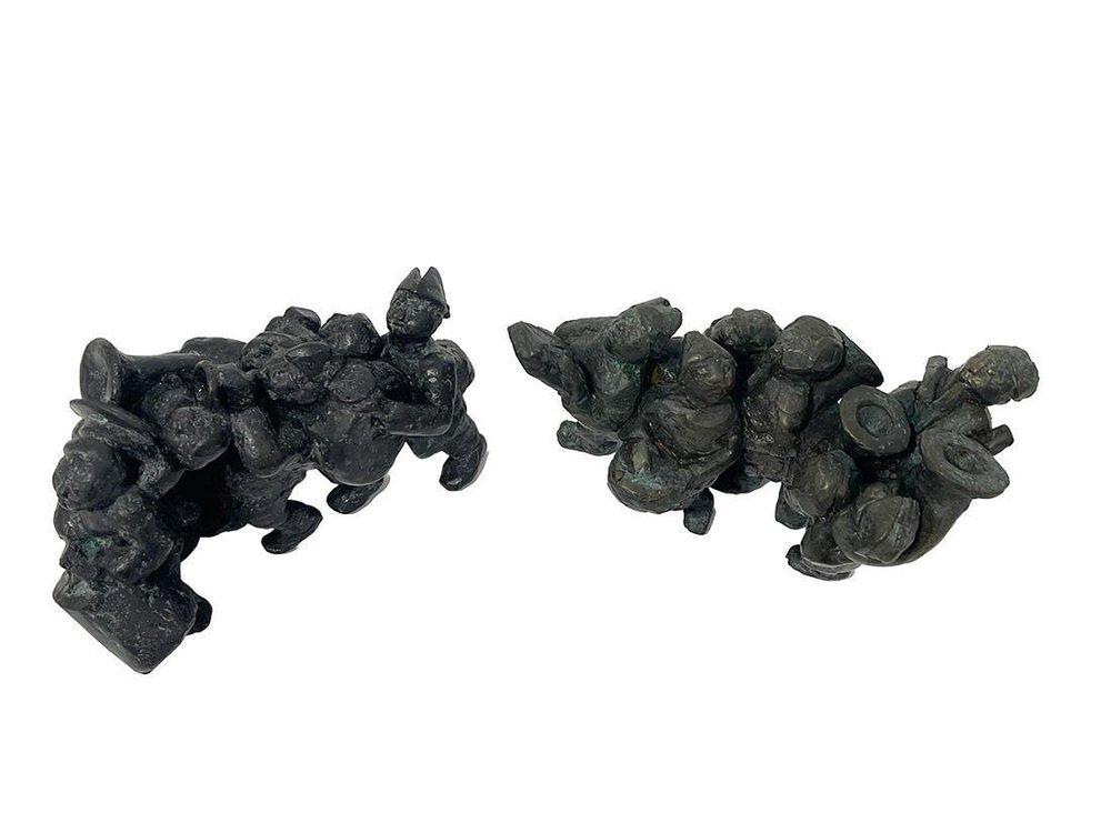 Musician Figurines by Jan van Halderen, the Netherlands, 1980s, Set of 2 for sale at Pamono
