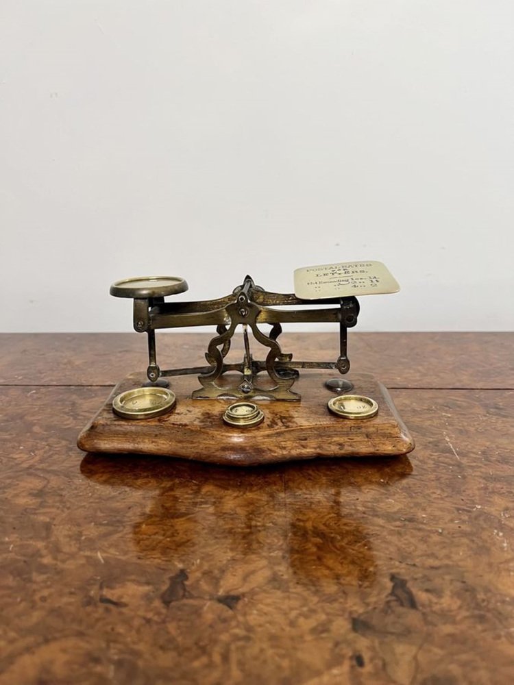 Victorian Brass Postal Scale, 1880s for sale at Pamono