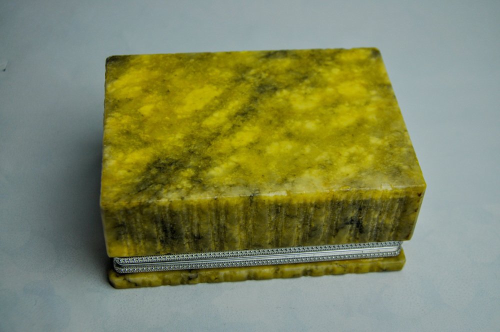 Yellow Alabaster Box attributed to Romano Bianchi, Italy, 1970s for ...