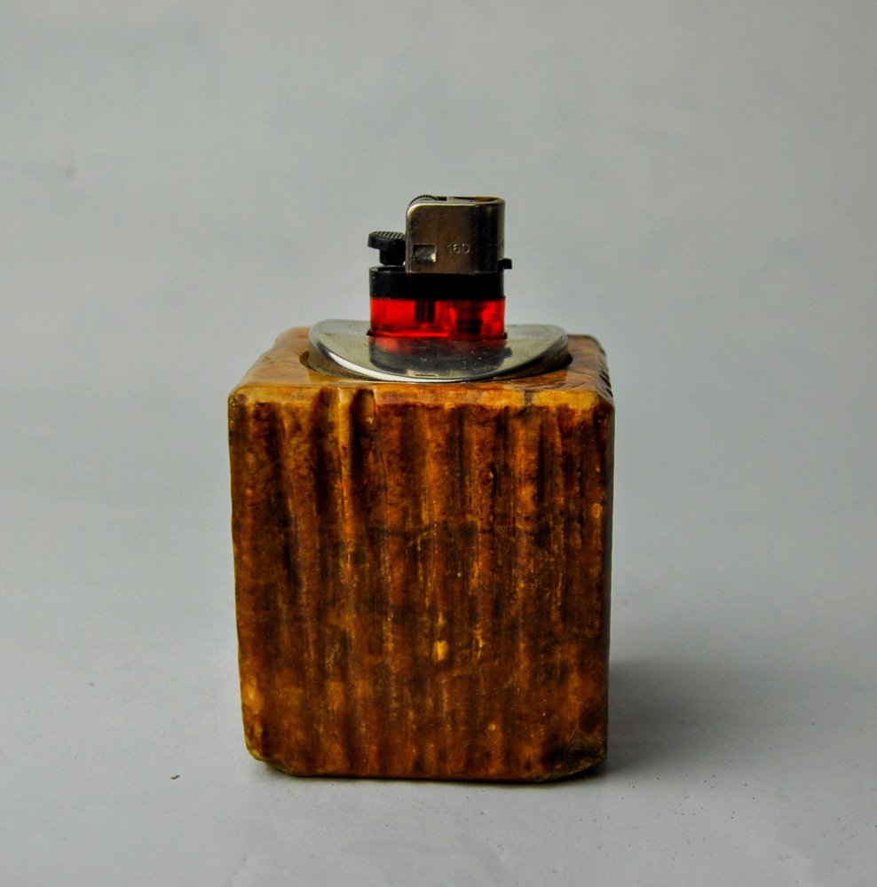 Red Alabaster Lighter attributed to Romano Bianchi, Italy, 1970s for ...