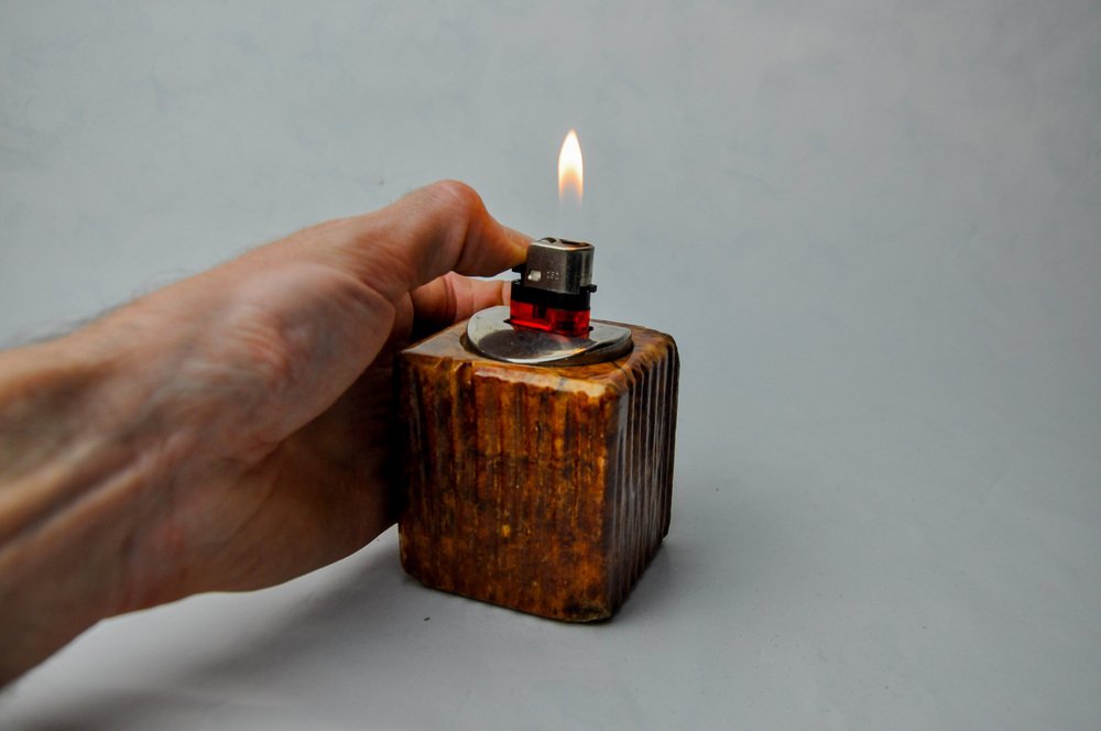 Red Alabaster Lighter attributed to Romano Bianchi, Italy, 1970s for ...