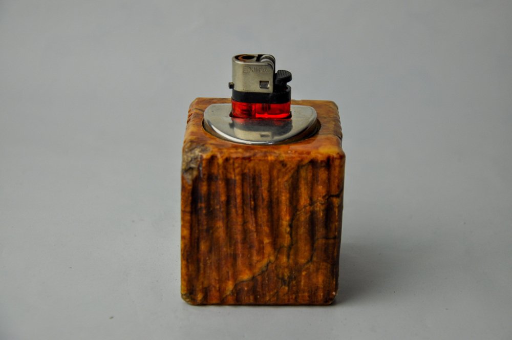 Red Alabaster Lighter attributed to Romano Bianchi, Italy, 1970s for ...