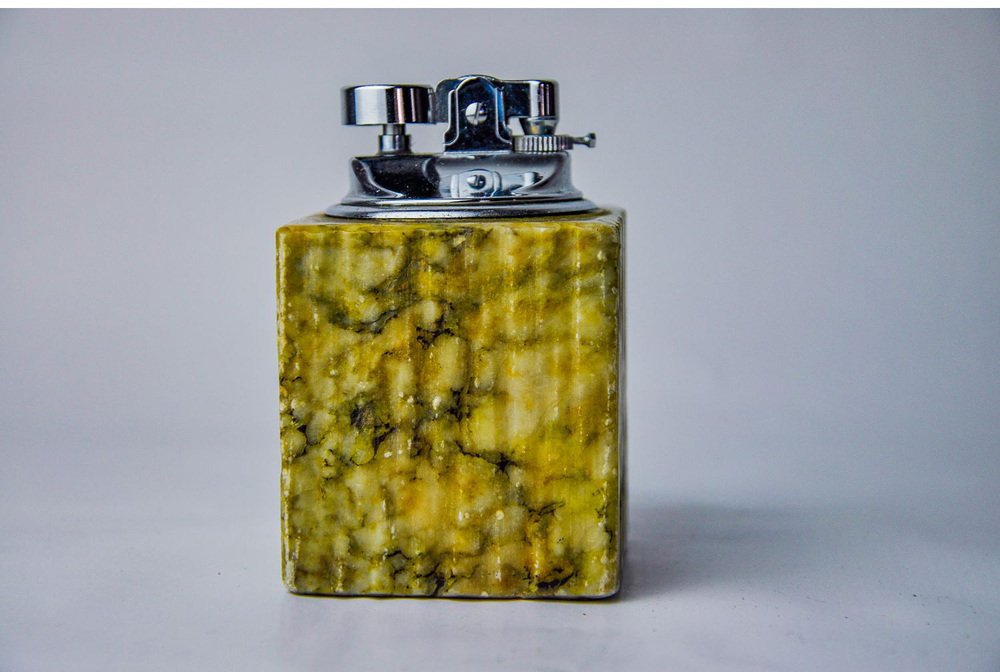 Beige Alabaster Lighter attributed to Romano Bianchi, Italy, 1970s for ...