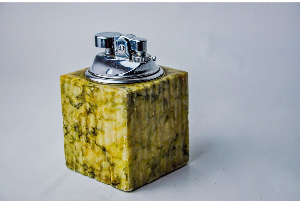 Beige Alabaster Lighter attributed to Romano Bianchi, Italy, 1970s for ...