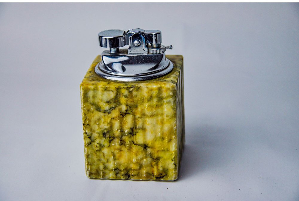 Beige Alabaster Lighter attributed to Romano Bianchi, Italy, 1970s for ...