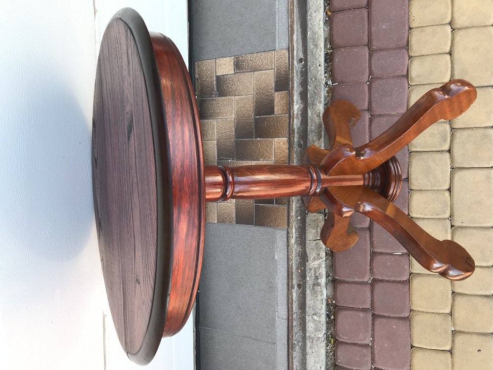 Round Ash Side Table, 1920s for sale at Pamono
