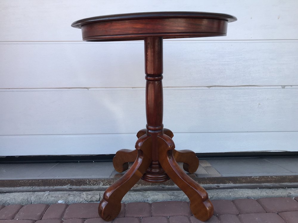 Round Ash Side Table, 1920s for sale at Pamono