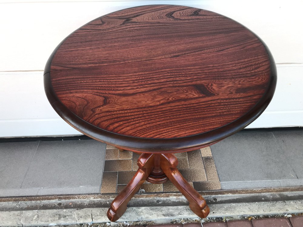 Round Ash Side Table, 1920s for sale at Pamono