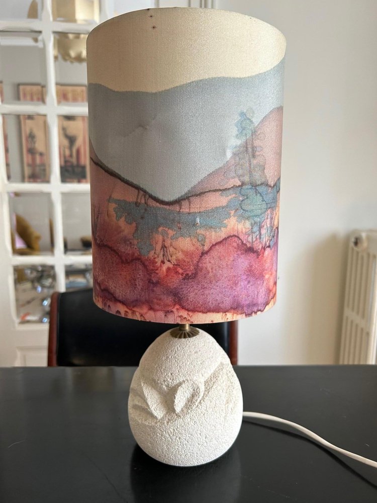 Natural Stone Table Lamp, 1970s for sale at Pamono