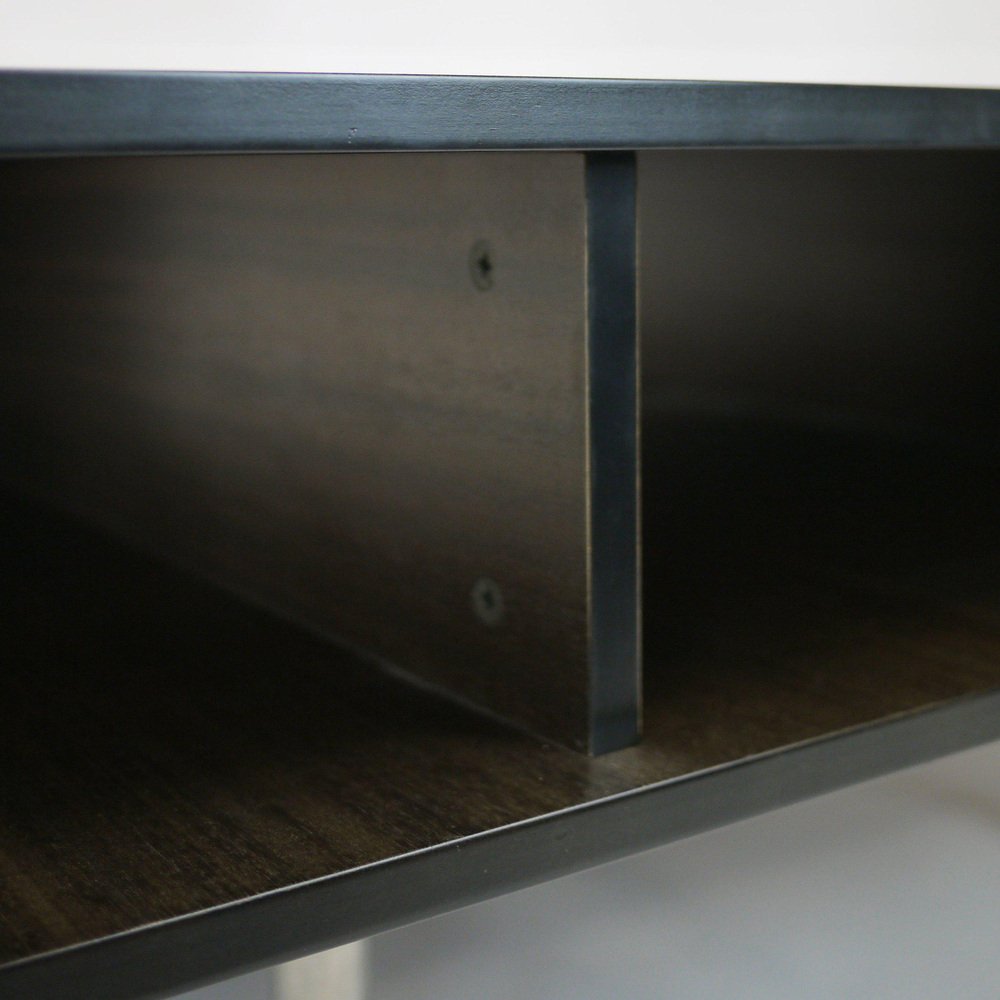 Vintage Dark Brown Formica Square Coffee Table, 1990s for sale at Pamono