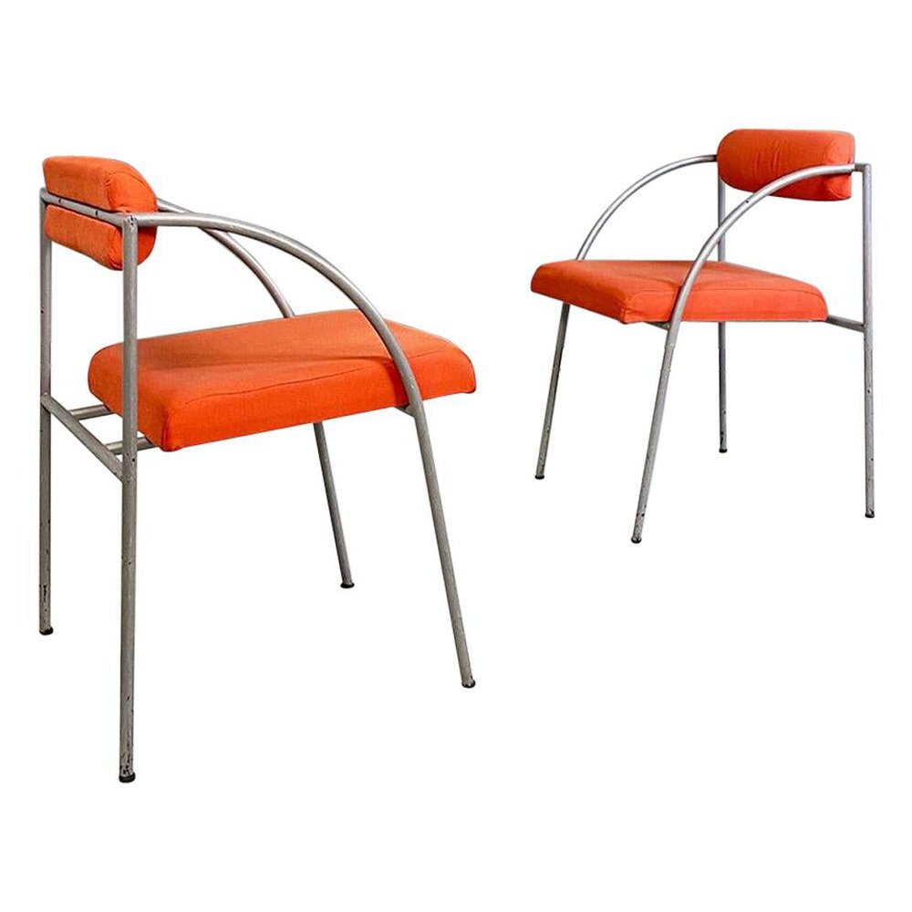 Set of Vienna Chairs in Metal by Rodney Kinsman for Bieffeplast, 1980s ...