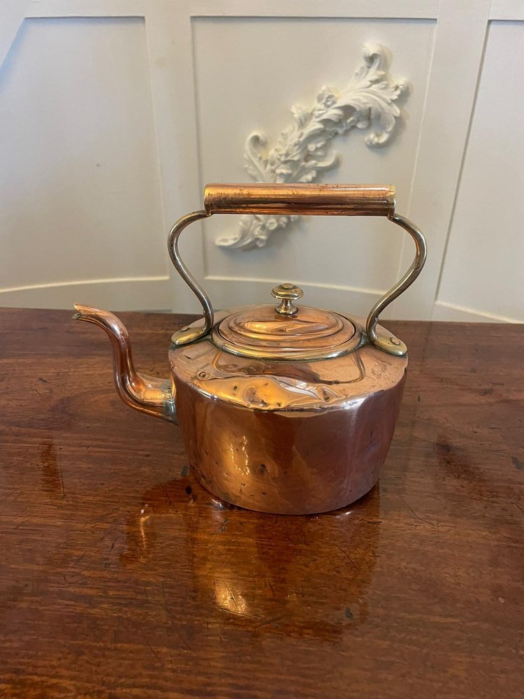 Small Antique George III Oval Shaped Copper Kettle, 1800s for sale at ...