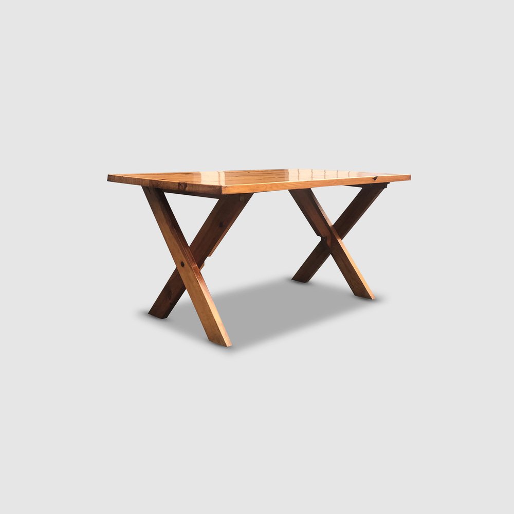 Modernist X-Leg Dining Table by Ate Van Apeldoorn for Houtwerk Hattem ...
