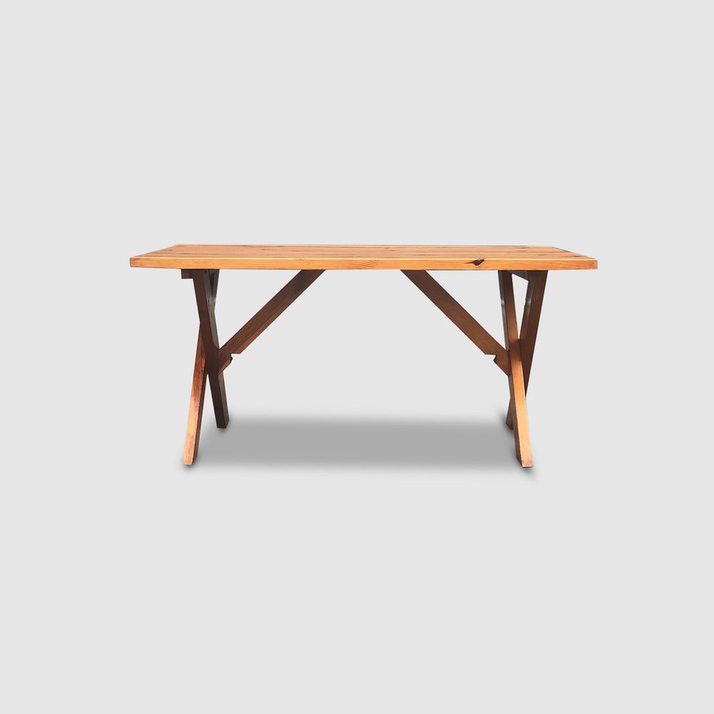Modernist X-Leg Dining Table by Ate Van Apeldoorn for Houtwerk Hattem ...