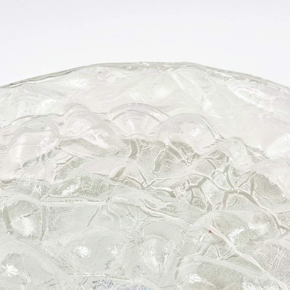 Large Murano Ice Glass Flush Ceiling Light from Doria Leuchten, Germany ...