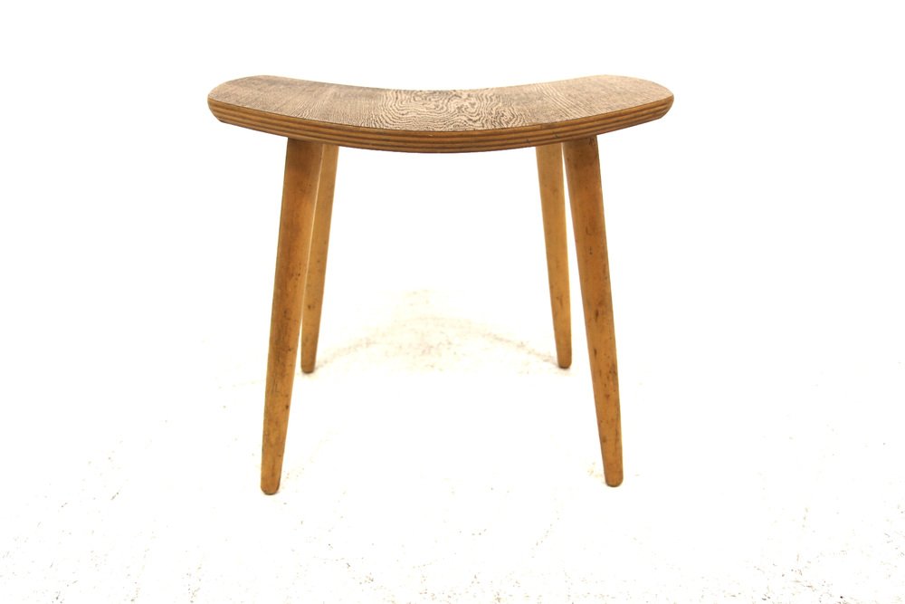 Scandinavian Oak Stool from Edsby Verken Sweden, 1960s for sale at Pamono
