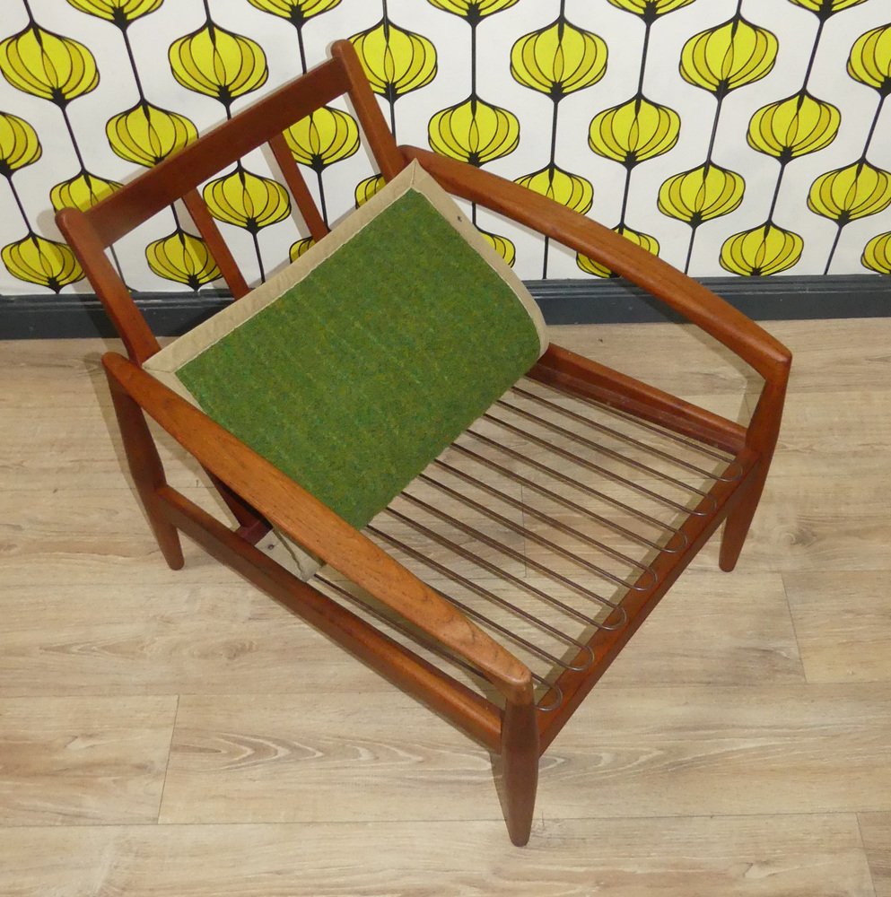 Paper Knife Chair in Teak by Kai Kristianen for Magnus Olesen, Denmark ...