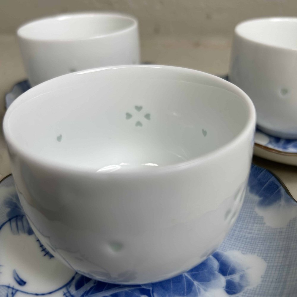 Japanese Arita Porcelain Tea Set, 1980s, Set of 10 for sale at Pamono