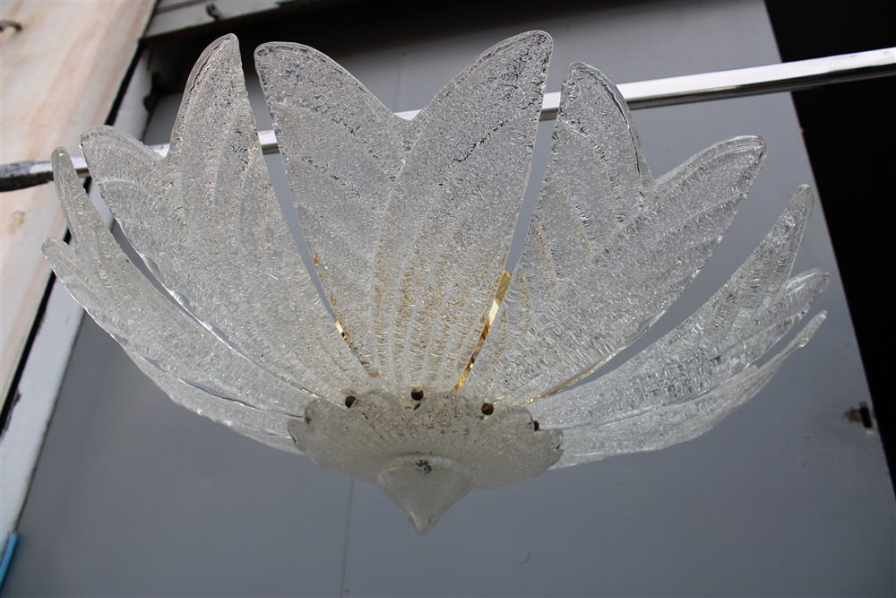 Murano Italian Glass Ceiling Light, Italy, 1970s for sale at Pamono