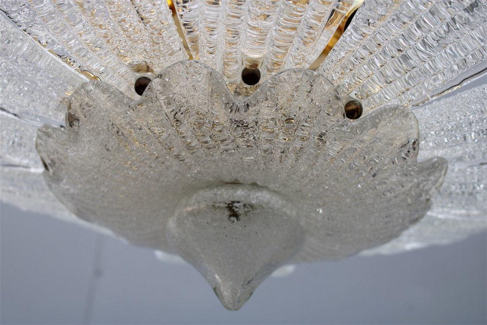 Murano Italian Glass Ceiling Light, Italy, 1970s for sale at Pamono