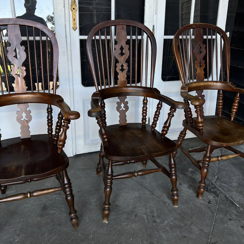 Harlequin Broad Arm Chairs, 1830s, Set of 4 for sale at Pamono