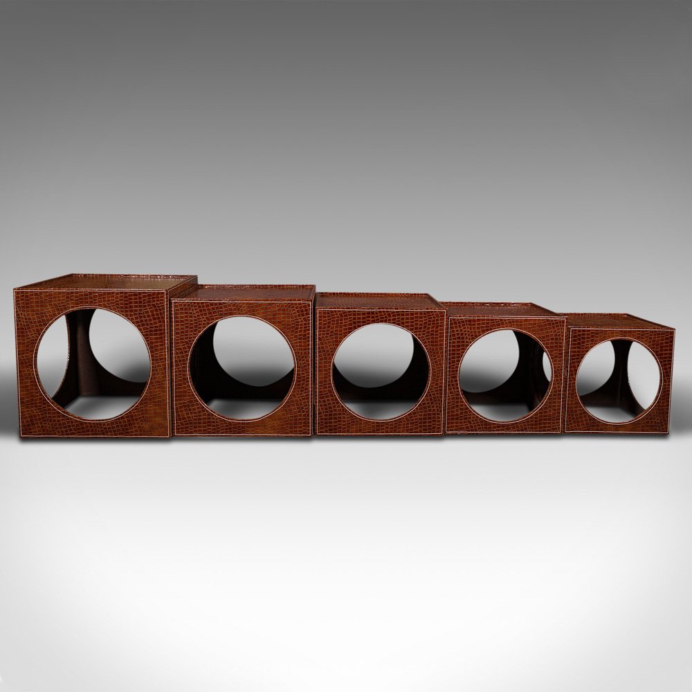 Italian Nesting Cubes, 1980s, Set of 5 for sale at Pamono