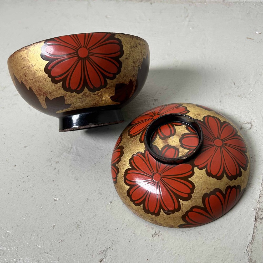 Japanese Urushi Maki-E Ric Bowl, 1920s for sale at Pamono