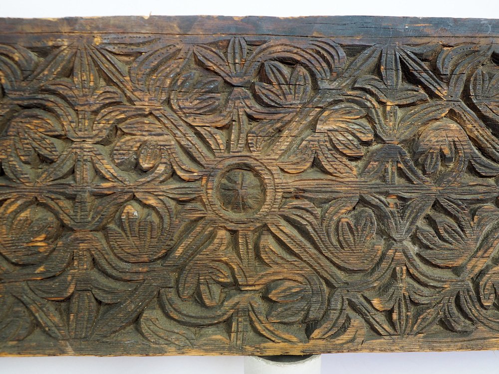 Antique Hand-Carved Wood Panel, Nuristan, Afghanistan, 1890s for sale ...