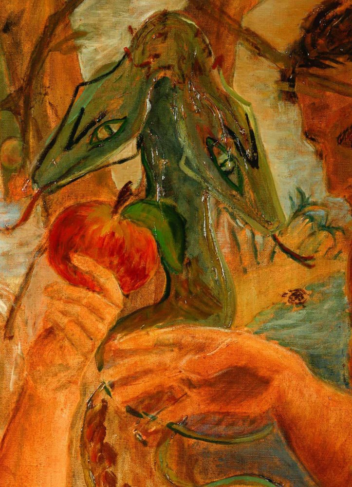 Evelyne Luez, Figures, 20th Century, Oil on Canvas for sale at Pamono