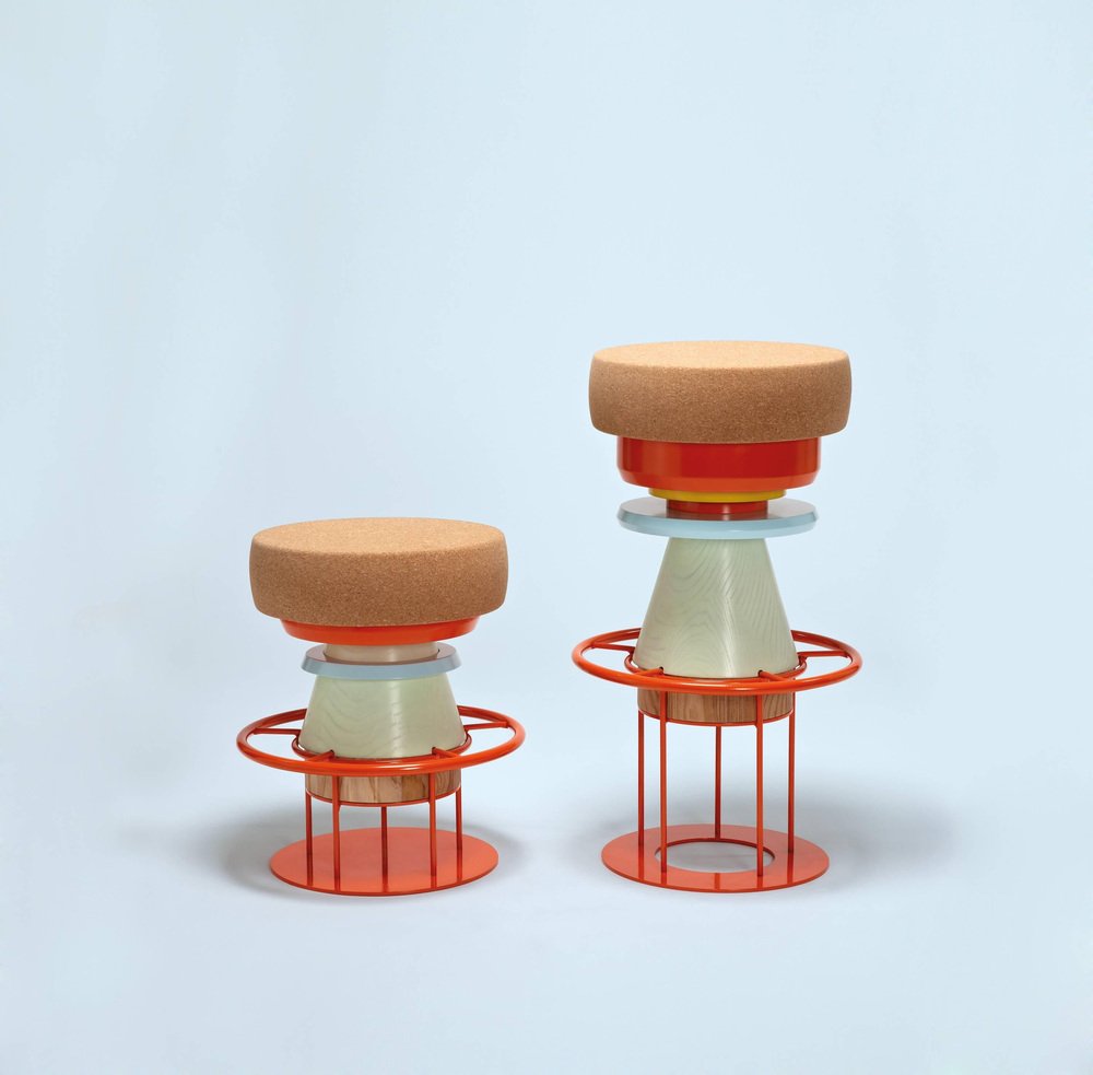 Set of Medium Colorful Tembo Stool by Note Design Studio for sale at Pamono