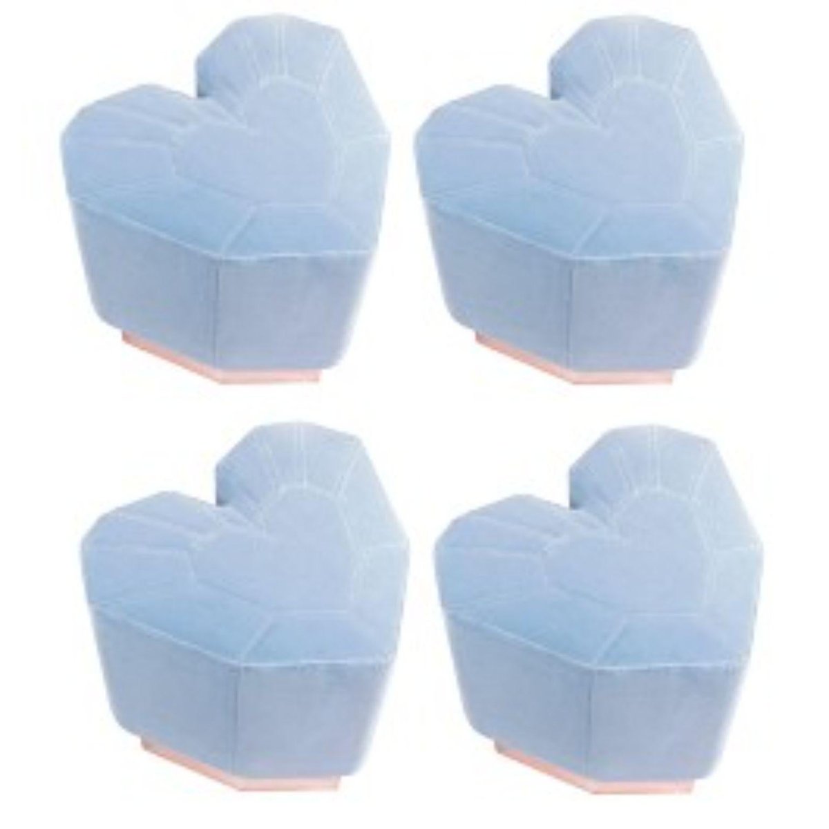 Light Blue Queen Heart Stools by Royal Stranger, Set of 4 for sale at ...