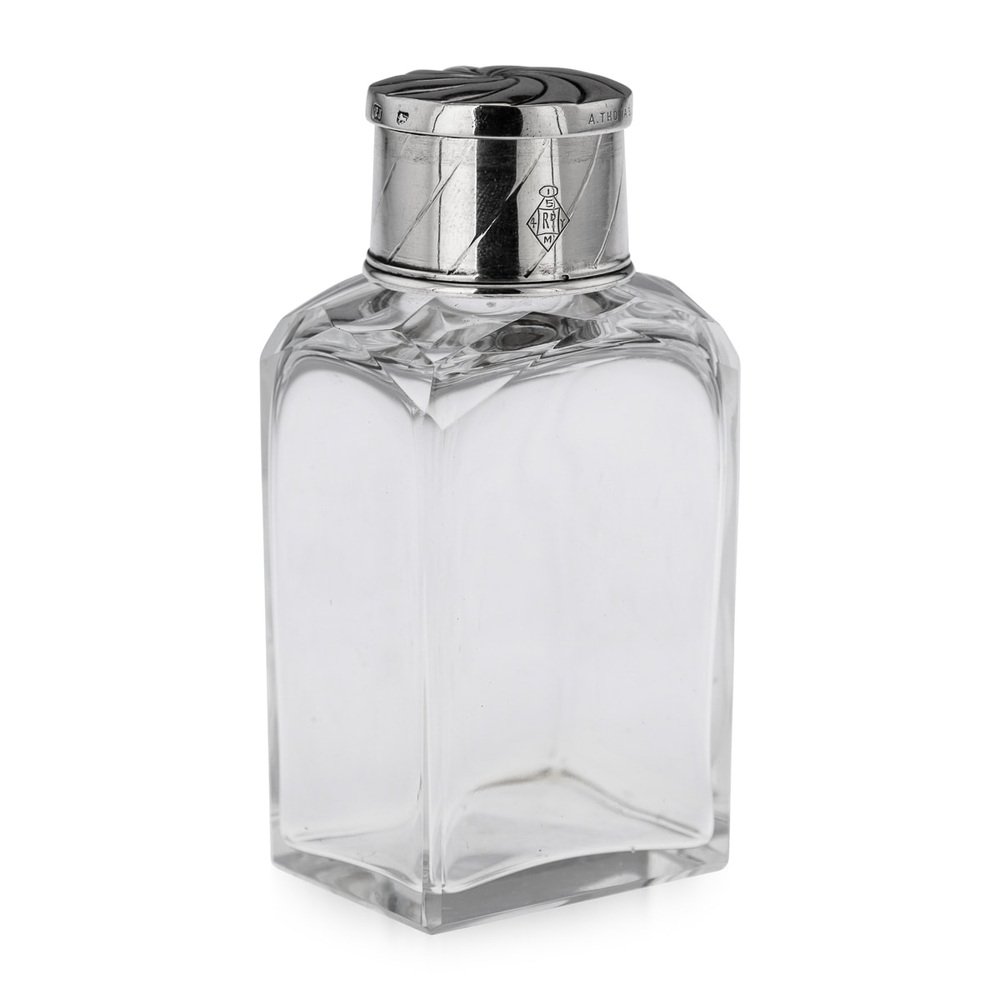 Victorian Silver and Glass Traveling Flask, London, United Kingdom ...