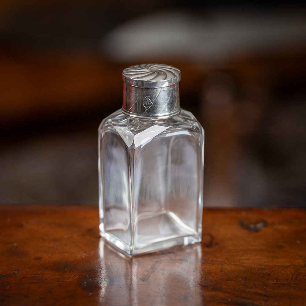 Victorian Silver and Glass Traveling Flask, London, United Kingdom ...