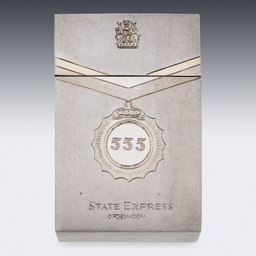 Silver Cigarette Carton from 555 State Express of London, United ...