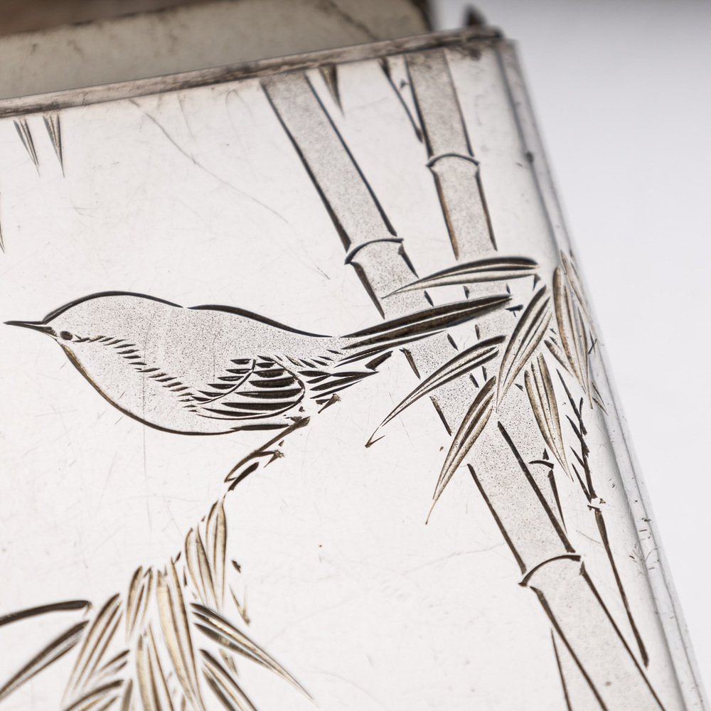 Japanese Silver Playing Cards Box, 1960s for sale at Pamono