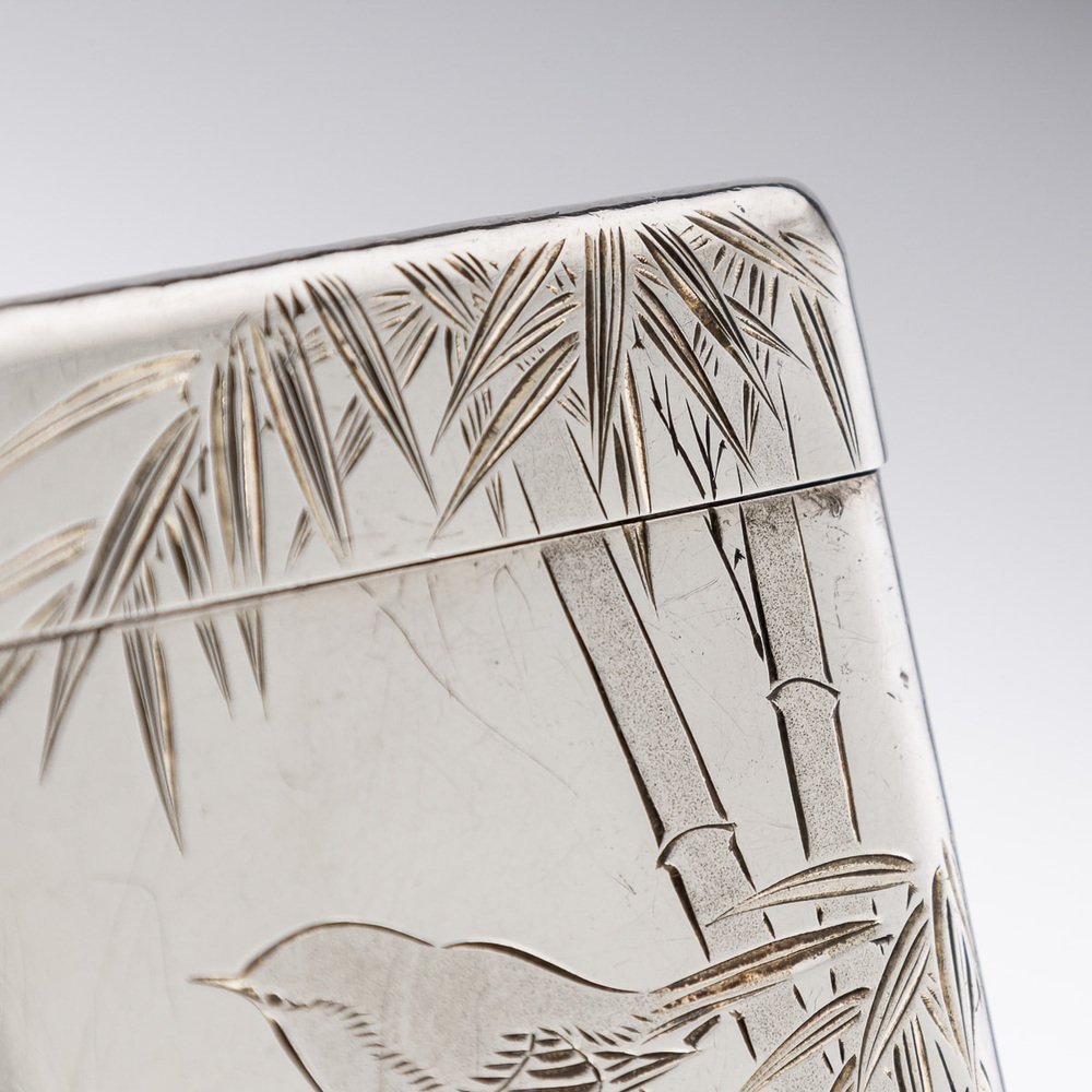 Japanese Silver Playing Cards Box, 1960s for sale at Pamono